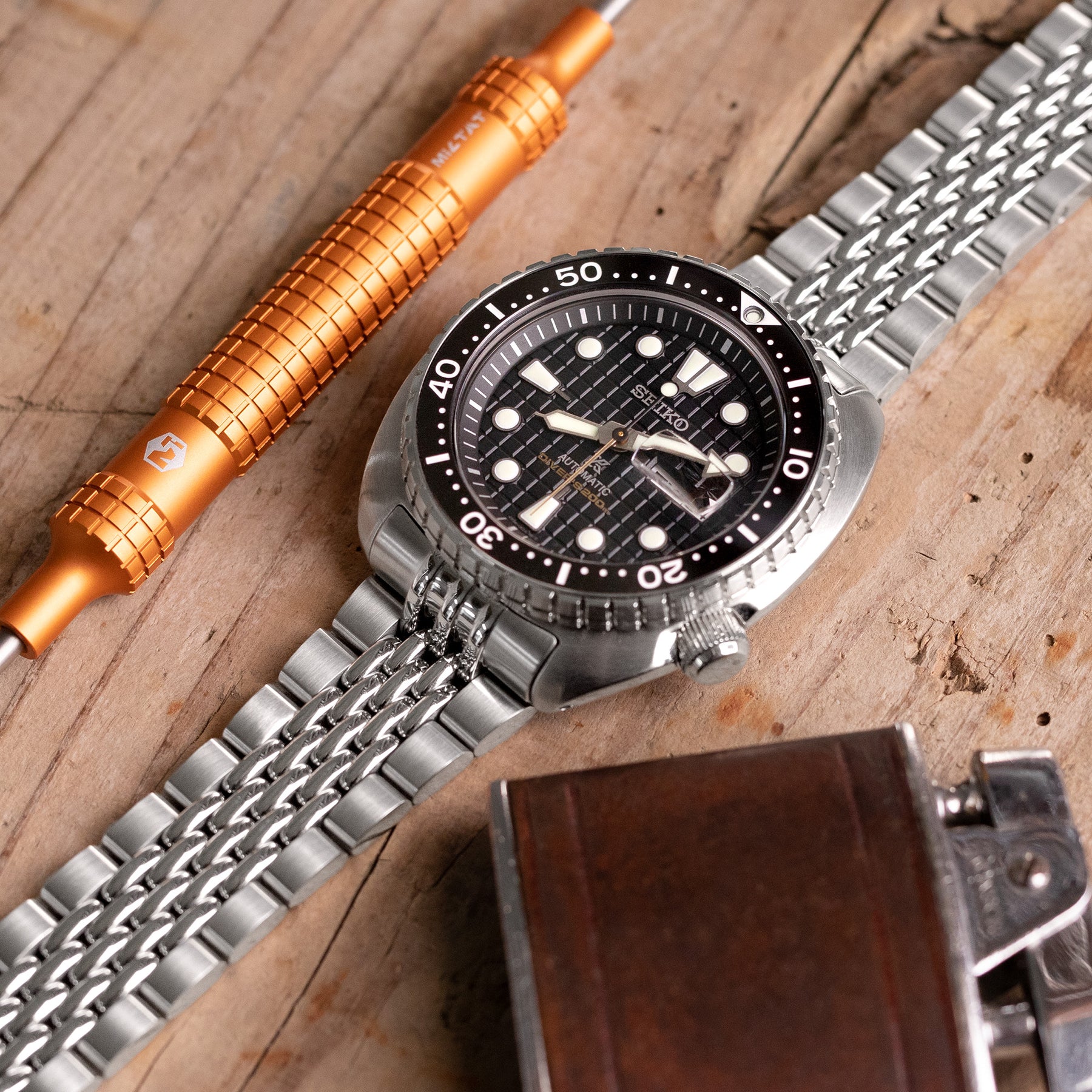 Goma BOR Beads of Rice Bracelet - SEIKO Turtle | Strapcode Watch Bands