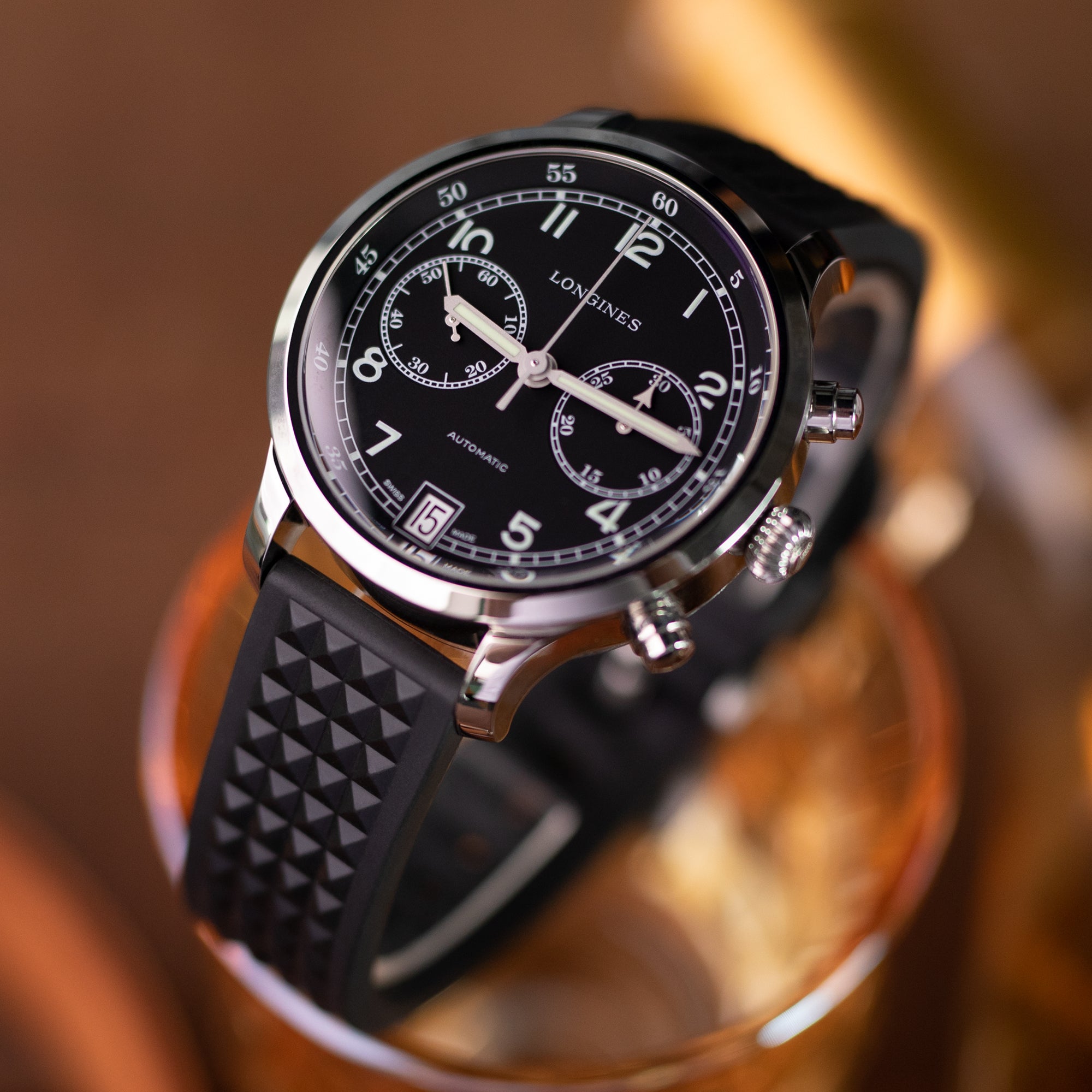 Waffle Watch Band 19mm to 22mm Chaffle FKM Rubber Strap | Strapcode