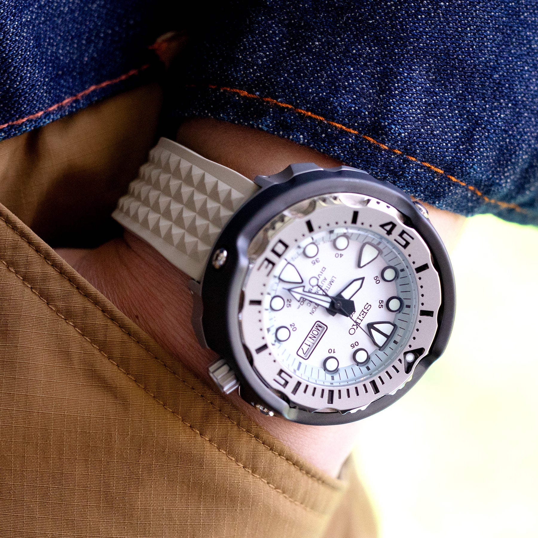 Waffle Watch Band 20mm 22mm Chaffle FKM Rubber Strap | Strapcode