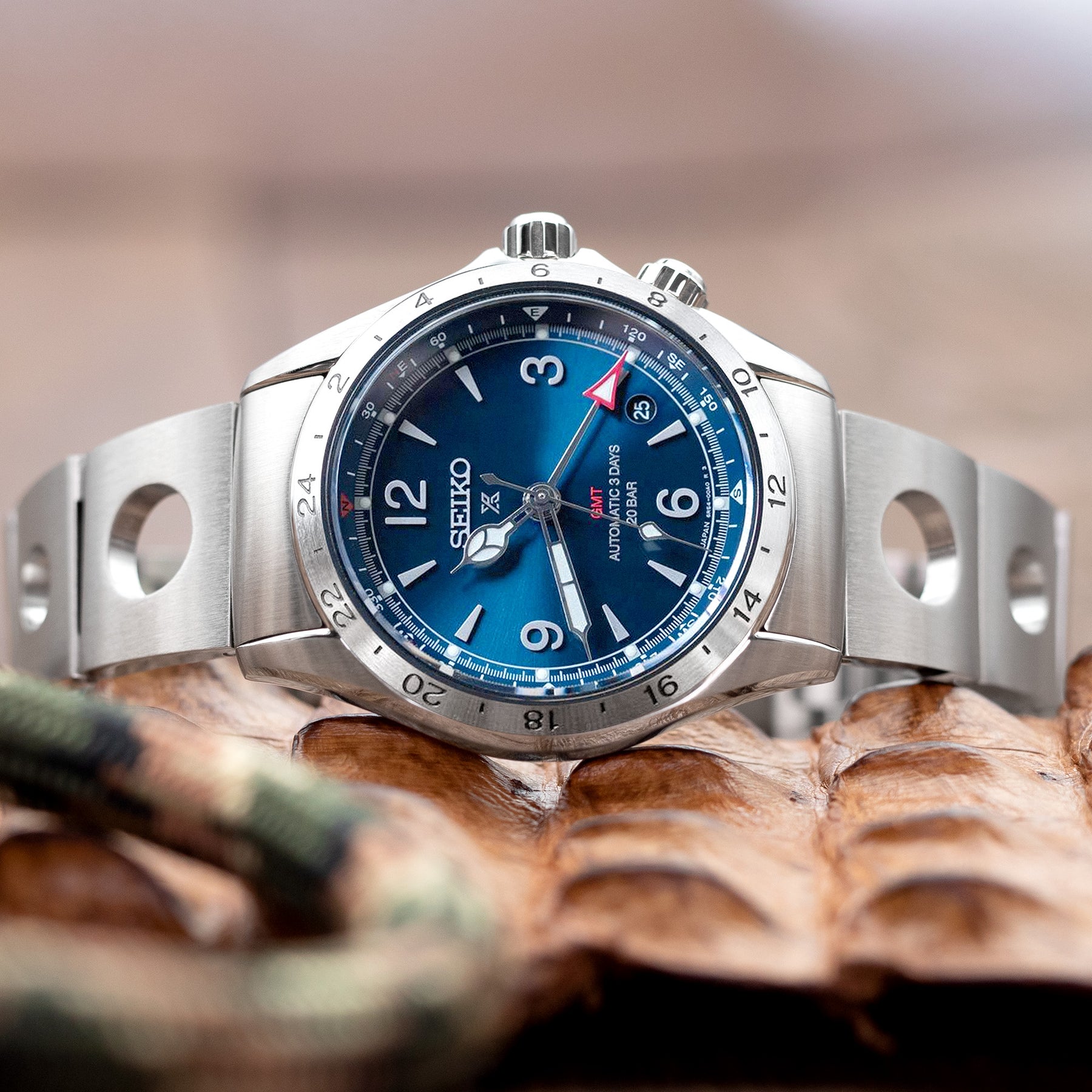 Seiko Alpinist SARB017 Curved End Rollball Watch Bands | Strapcode