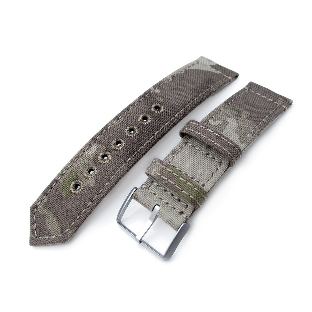 20mm, 22mm WW2 Light Grey Camouflage Nylon Watch Bands | Strapcode