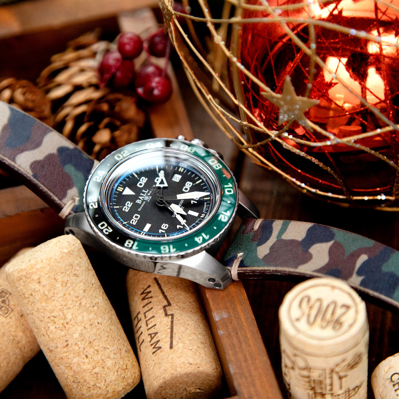 20mm MiLTAT Italian Handmade Camo Leather Watch Strap | Strapcode