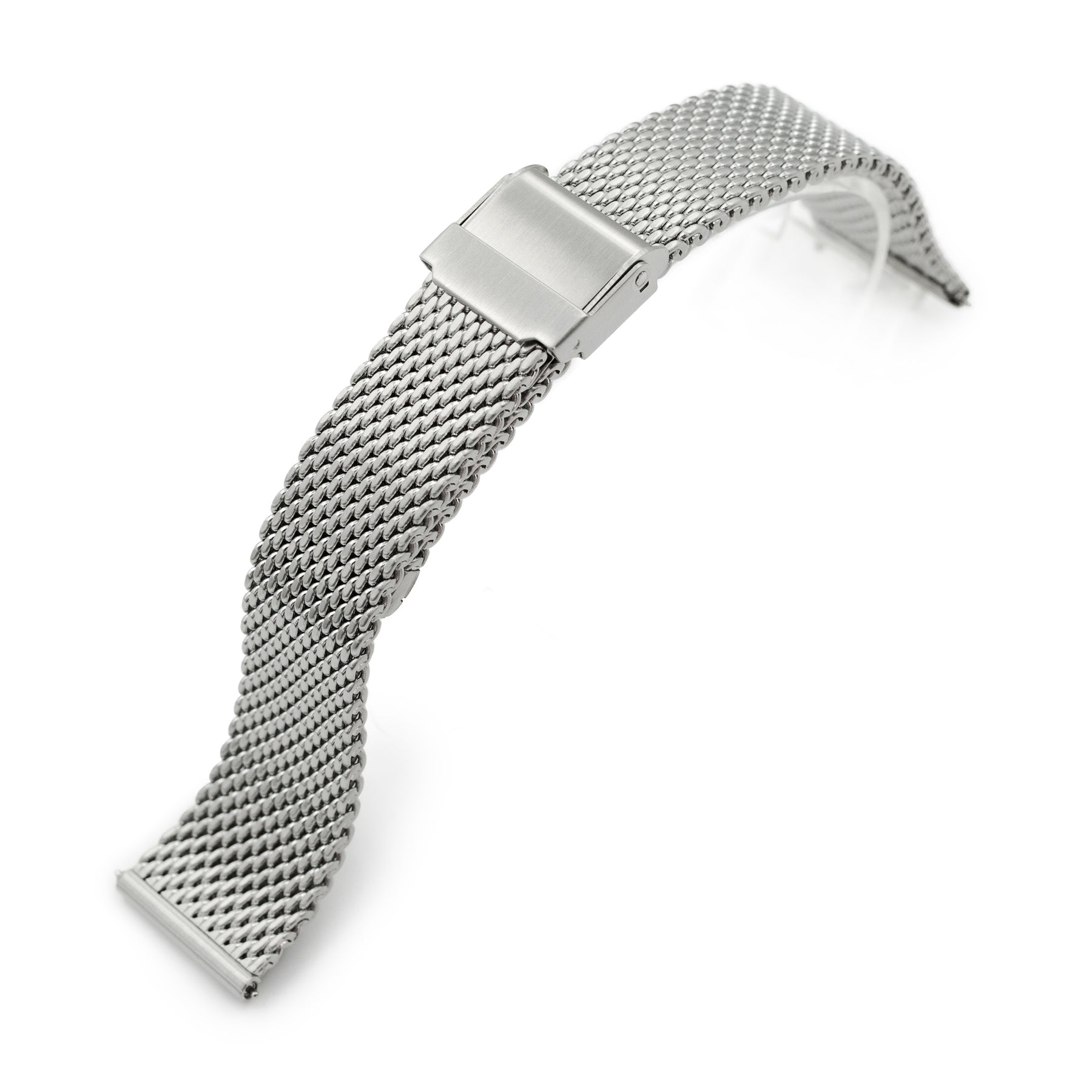 Quick Release Tapered Milanese Brushed Mesh Watch Band | Strapcode