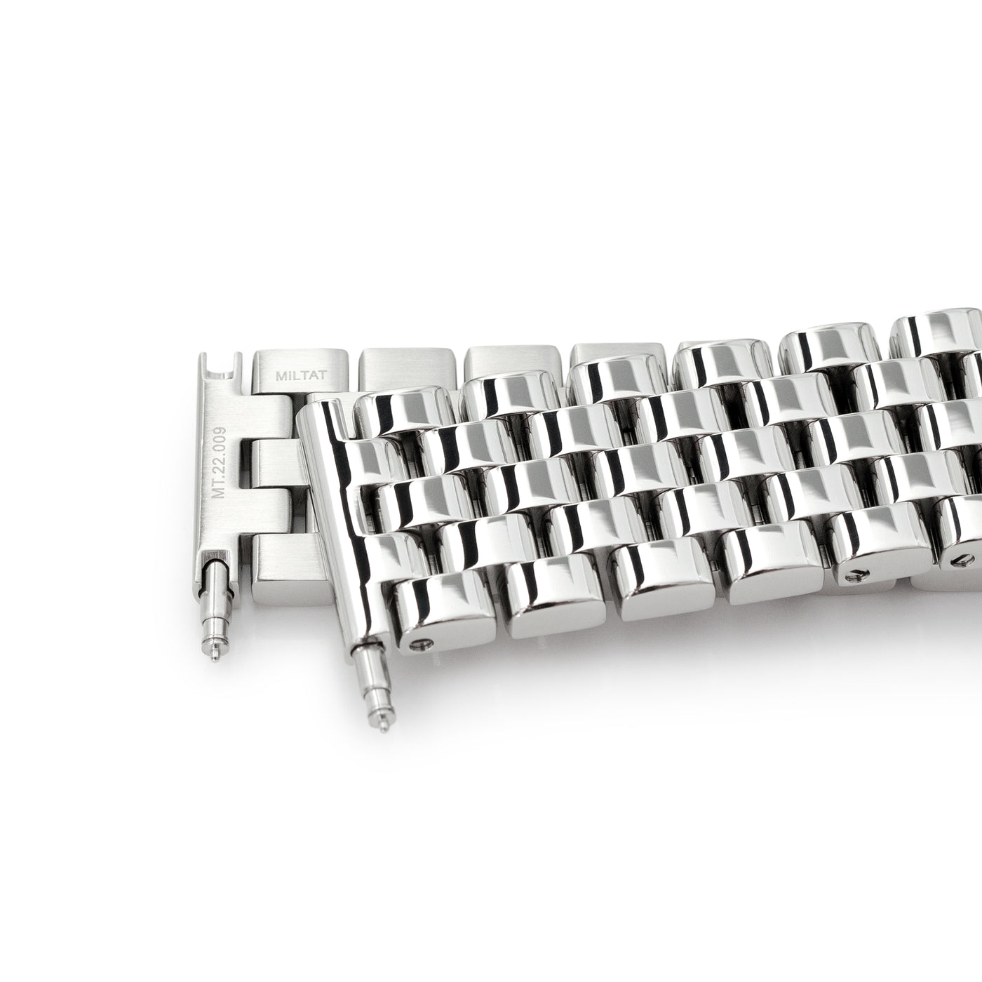 Polished Engineer Solid Link 316L Stainless Steel Watch Bracelet Band ...