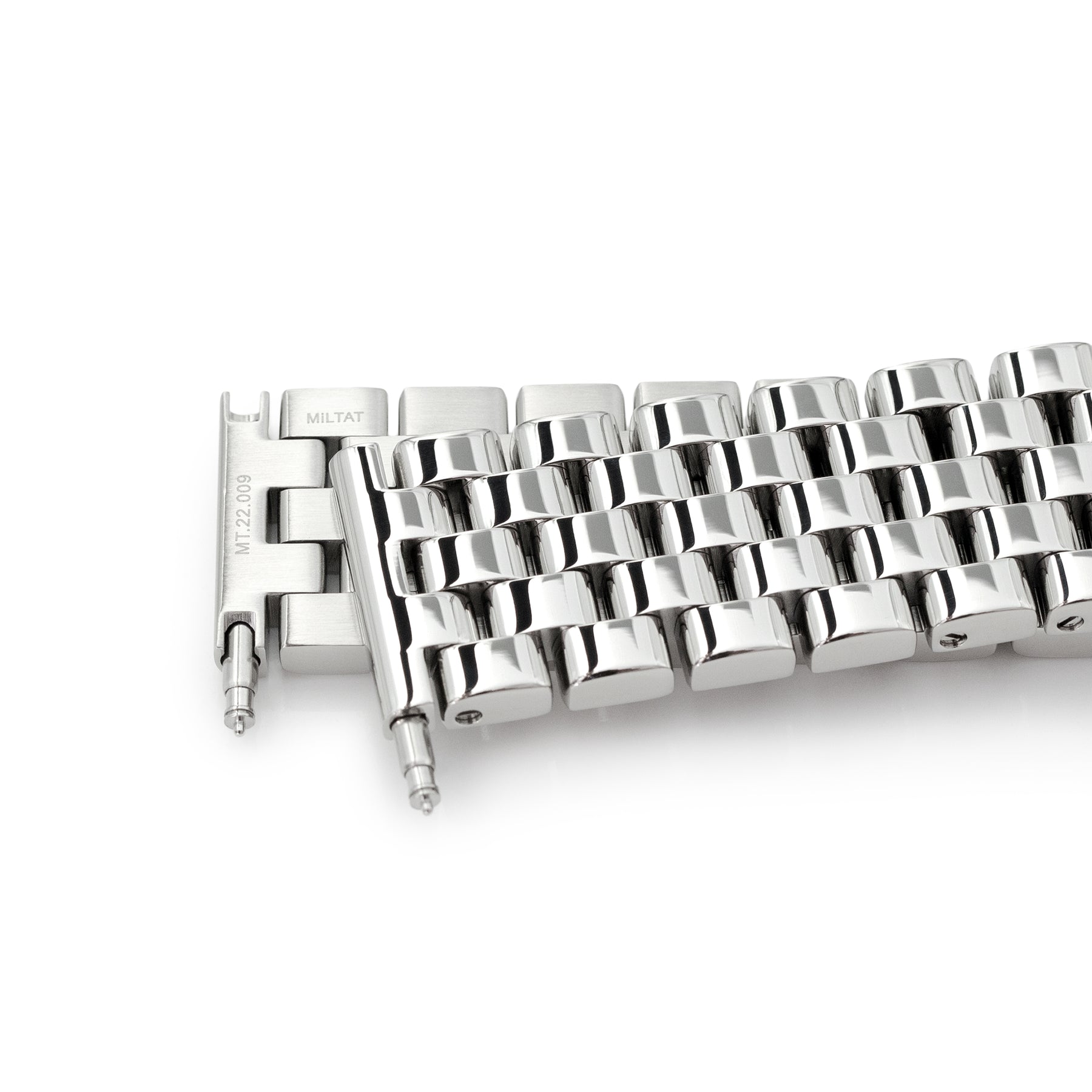Polished Engineer Solid Link 316L Stainless Steel Watch Bracelet Band ...