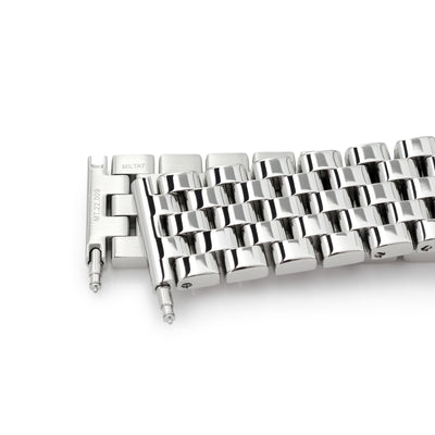 Polished Engineer Solid Link 316L Stainless Steel Watch Bracelet Band ...