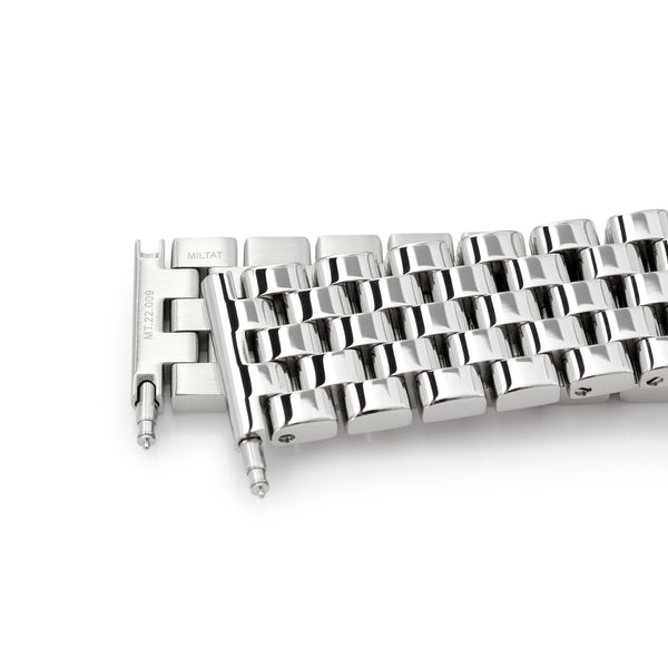 Polished Engineer Solid Link 316L Stainless Steel Watch Bracelet Band ...