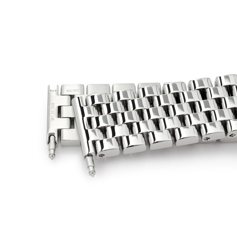 Polished Engineer Solid Link 316L Stainless Steel Watch Bracelet Band ...