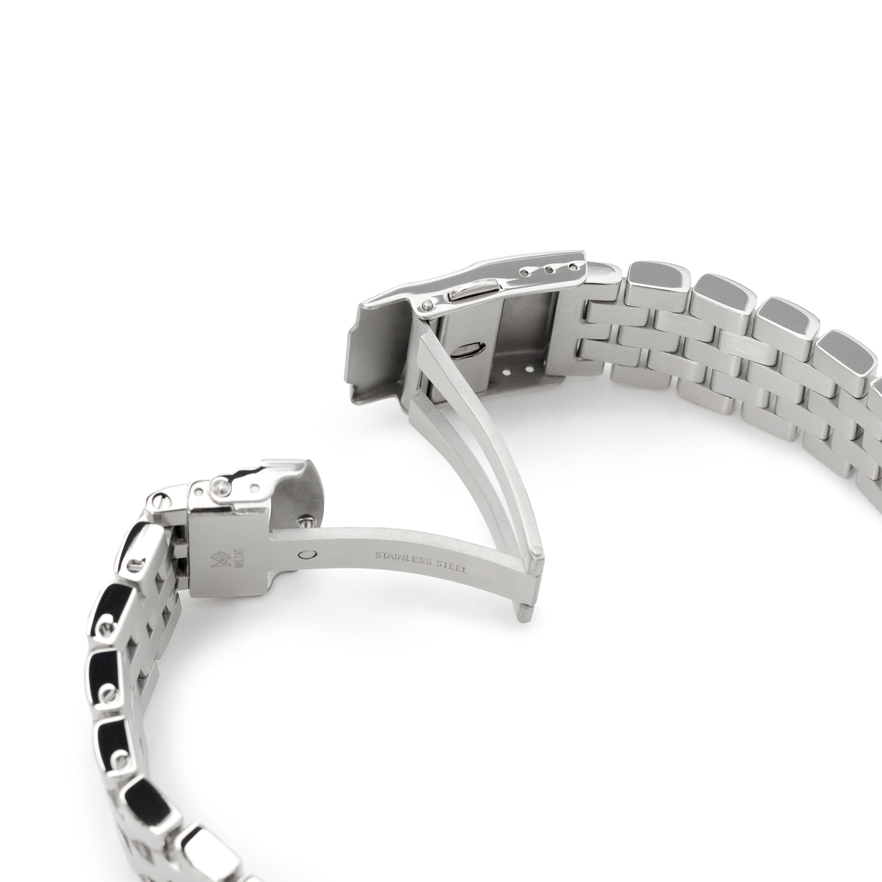 Polished Engineer Solid Link 316L Stainless Steel Watch Bracelet Band ...