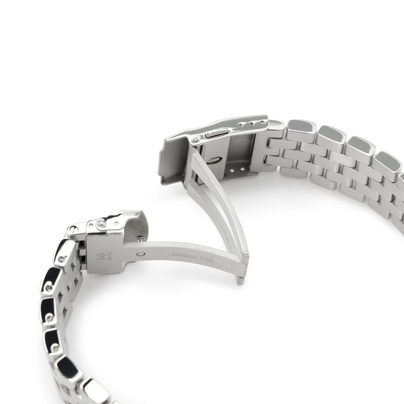 Polished Engineer Solid Link 316L Stainless Steel Watch Bracelet Band ...