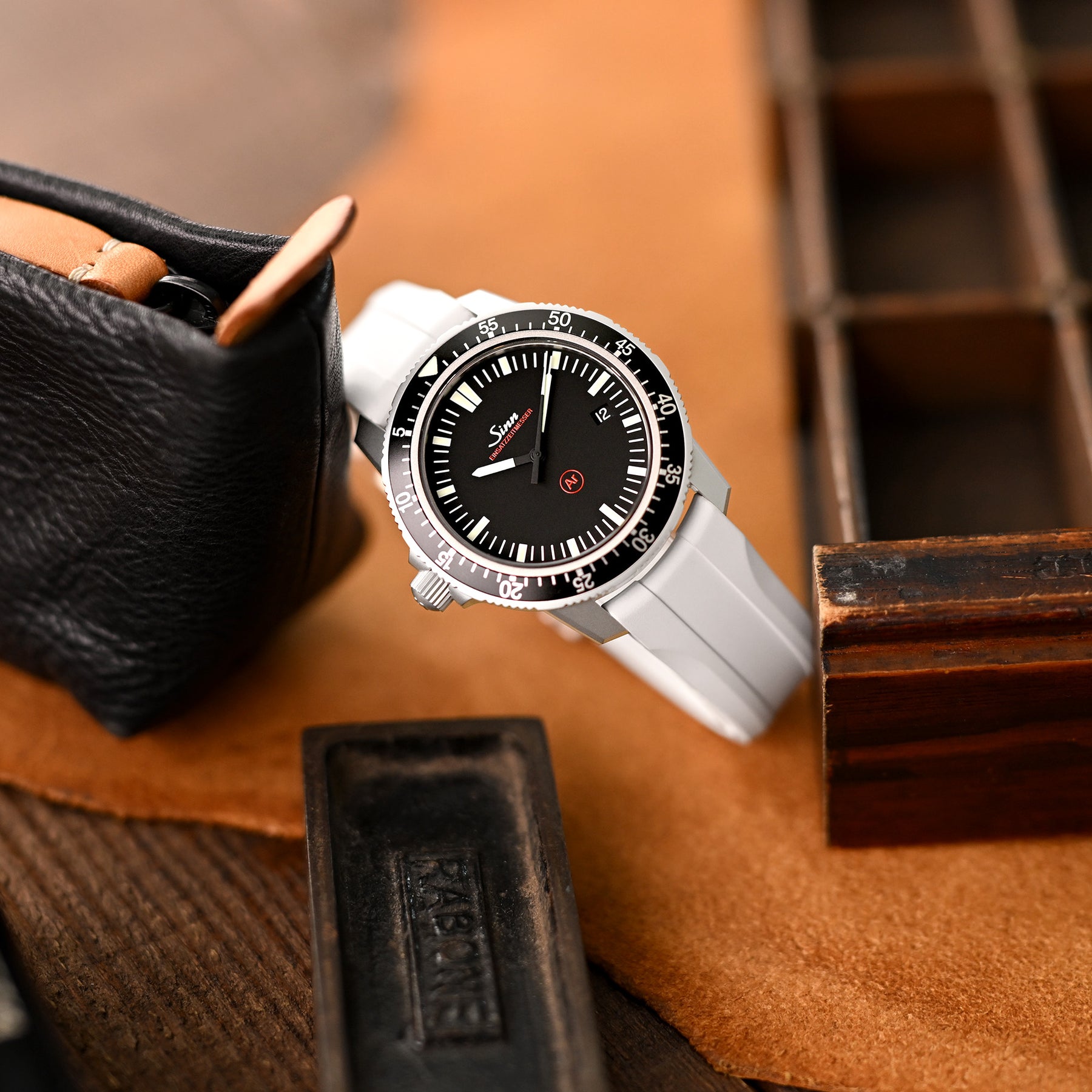 20mm, Wheels Resilient Curved End FKM rubber Watch Strap | Strapcode