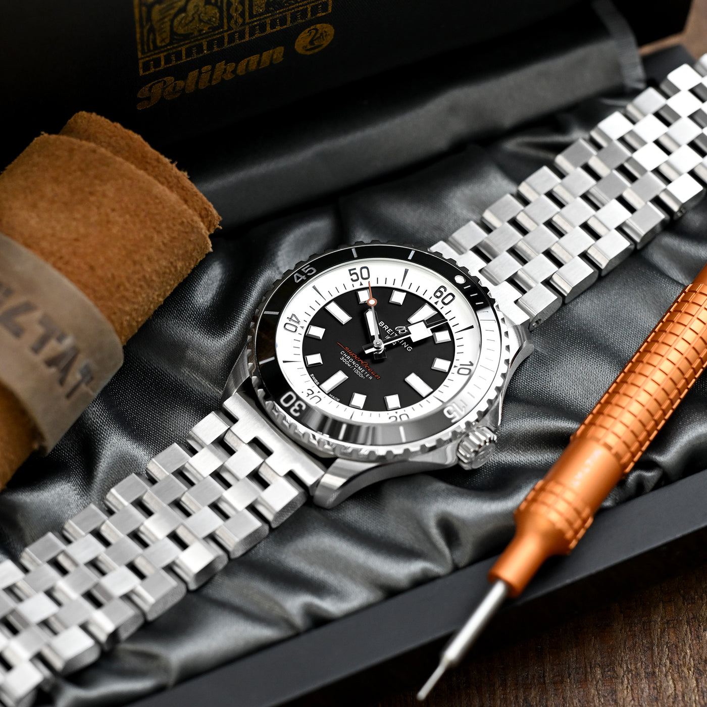 19mm Super Engineer II Stainless Steel Straight End Watch Band | Strapcode