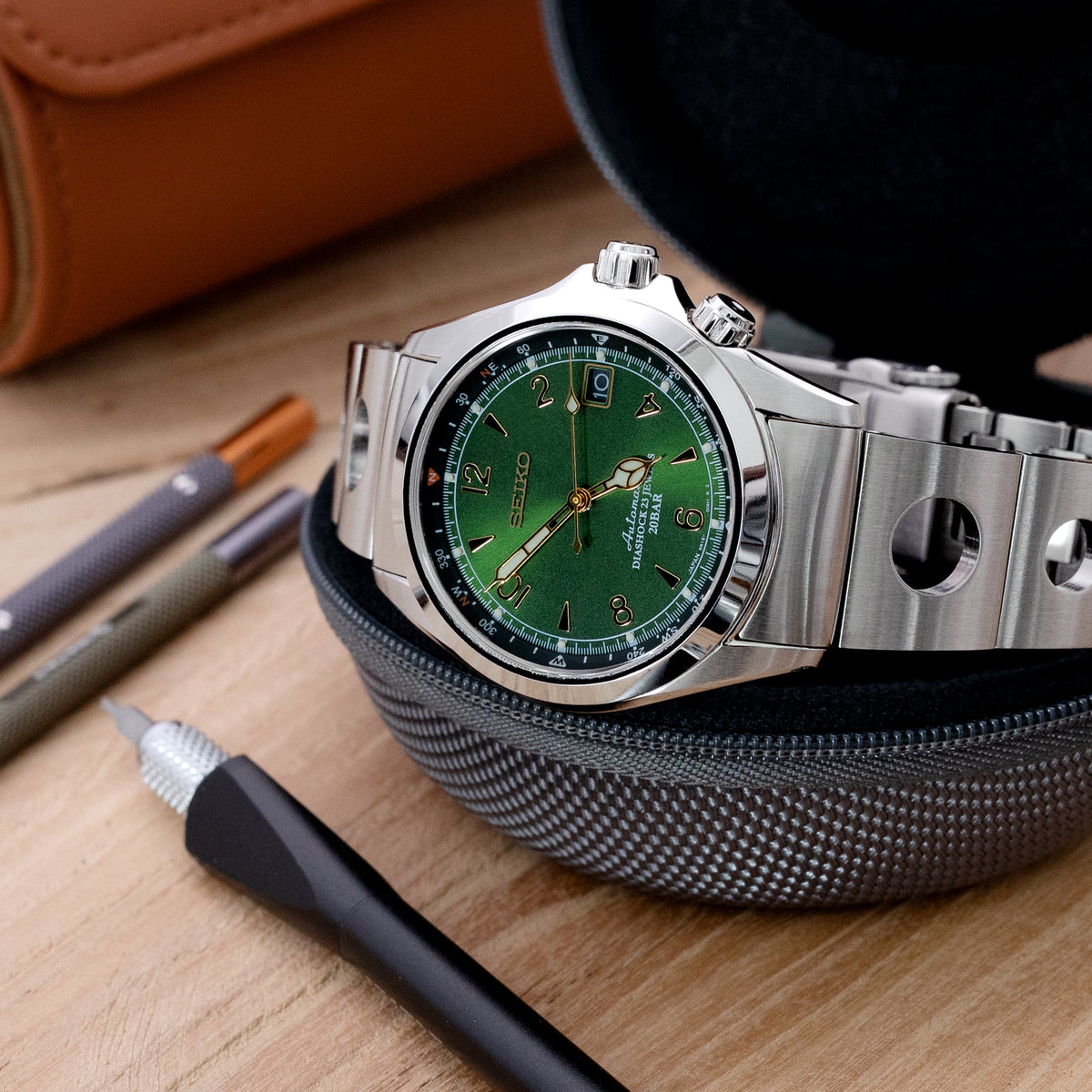 Seiko Alpinist SARB017 Curved End Rollball Watch Bands | Strapcode