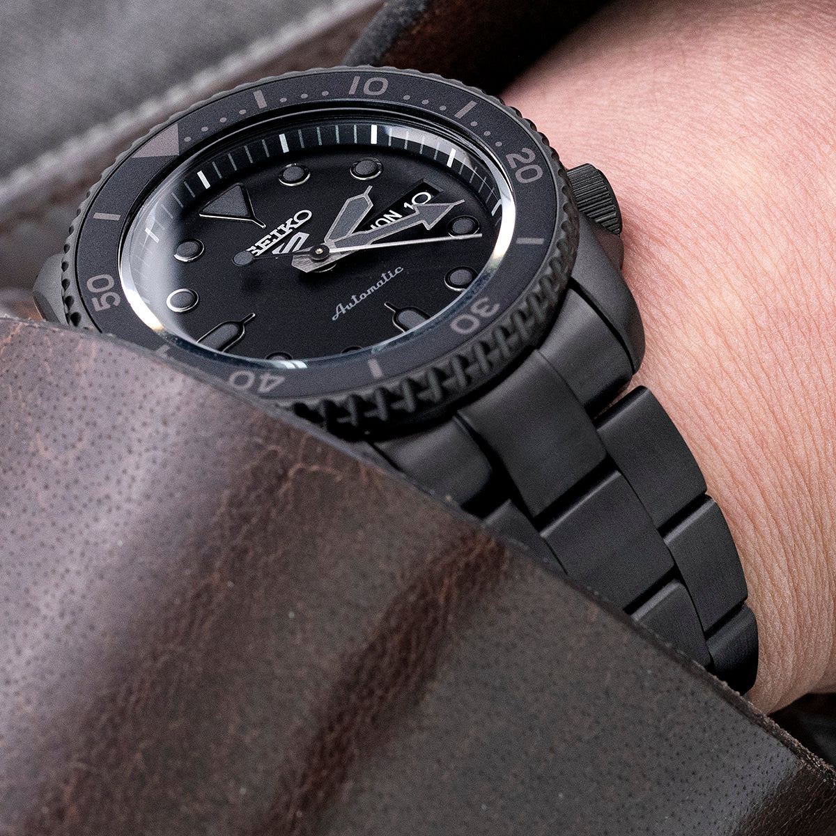 Seiko 5 Sports 42.5mm Tagged "Black Coating" - Strapcode