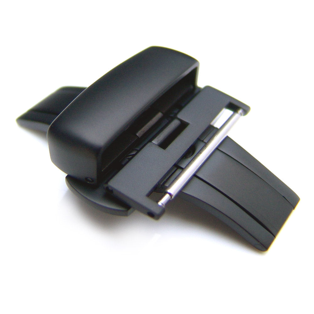 20mm, 22mm, 24mm Deployment Buckle / Clasp, PVD Black Stainless Steel ...