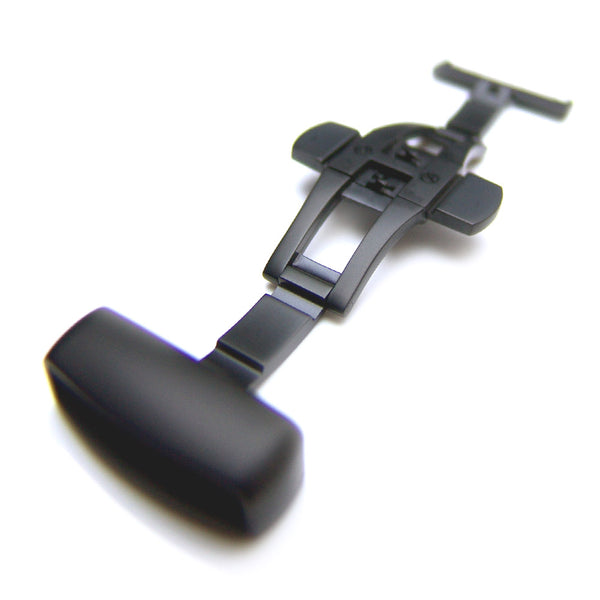 20mm, 22mm, 24mm Deployment Buckle / Clasp, PVD Black Stainless Steel ...