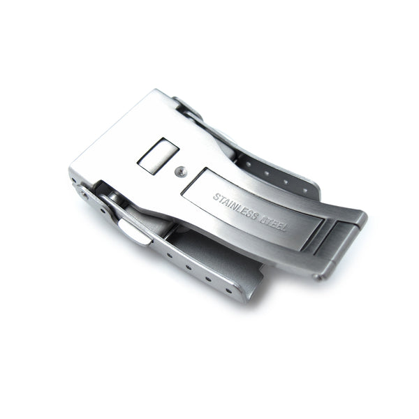 20mm Brushed Stainless Steel Push Button Diver Clasp for Watch Band, 4 ...