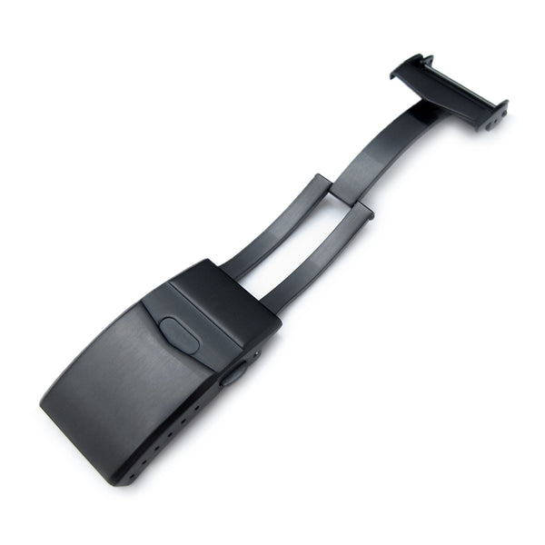 16mm, 18mm, 20mm or 22mm Stainless Steel V Clasp Double Lock Button Di ...