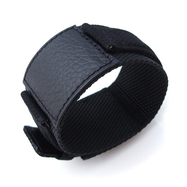 MiLTAT 21mm Double Layer Nylon Black Tactical Velcro Watch Strap ...