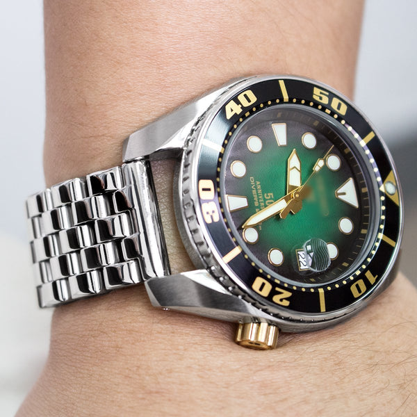 Polished Engineer Solid Link 316L Stainless Steel Watch Bracelet Band ...