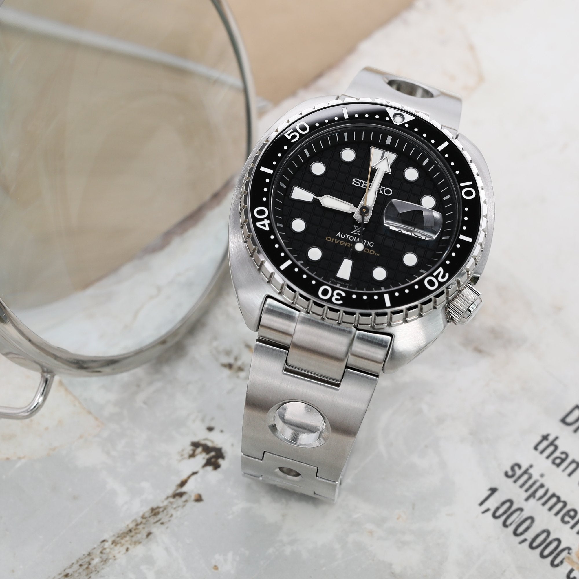 Seiko Mods New Turtle SRP777 Rollball Curved End Watch Band| Strapcode