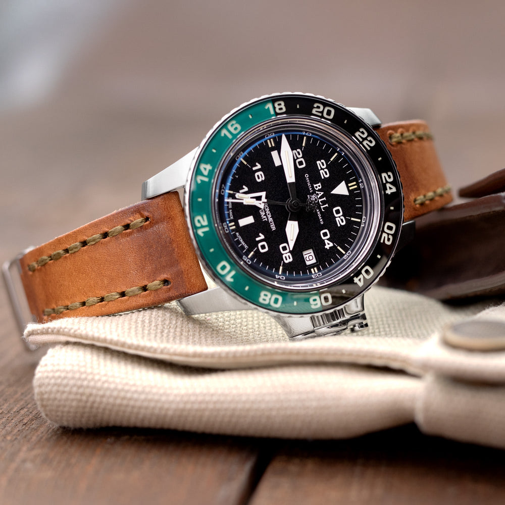 20mm Griffon One-Pc Handcrafted Italian Leather Watch Band | Strapcode