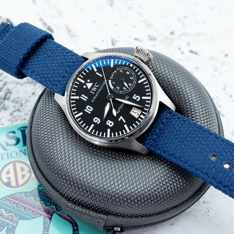 Navy Blue Nylon Honeycomb Quick Release Watch Strap | StrapCode