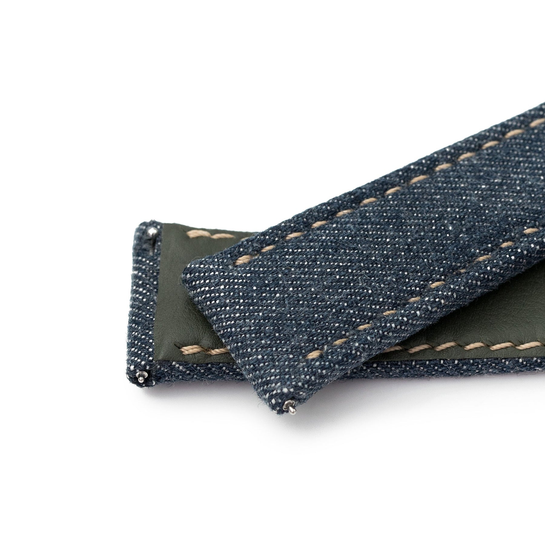 Q.R. Upcycled Denim watch strap 20mm or 22mm Watch Band | Strapcode