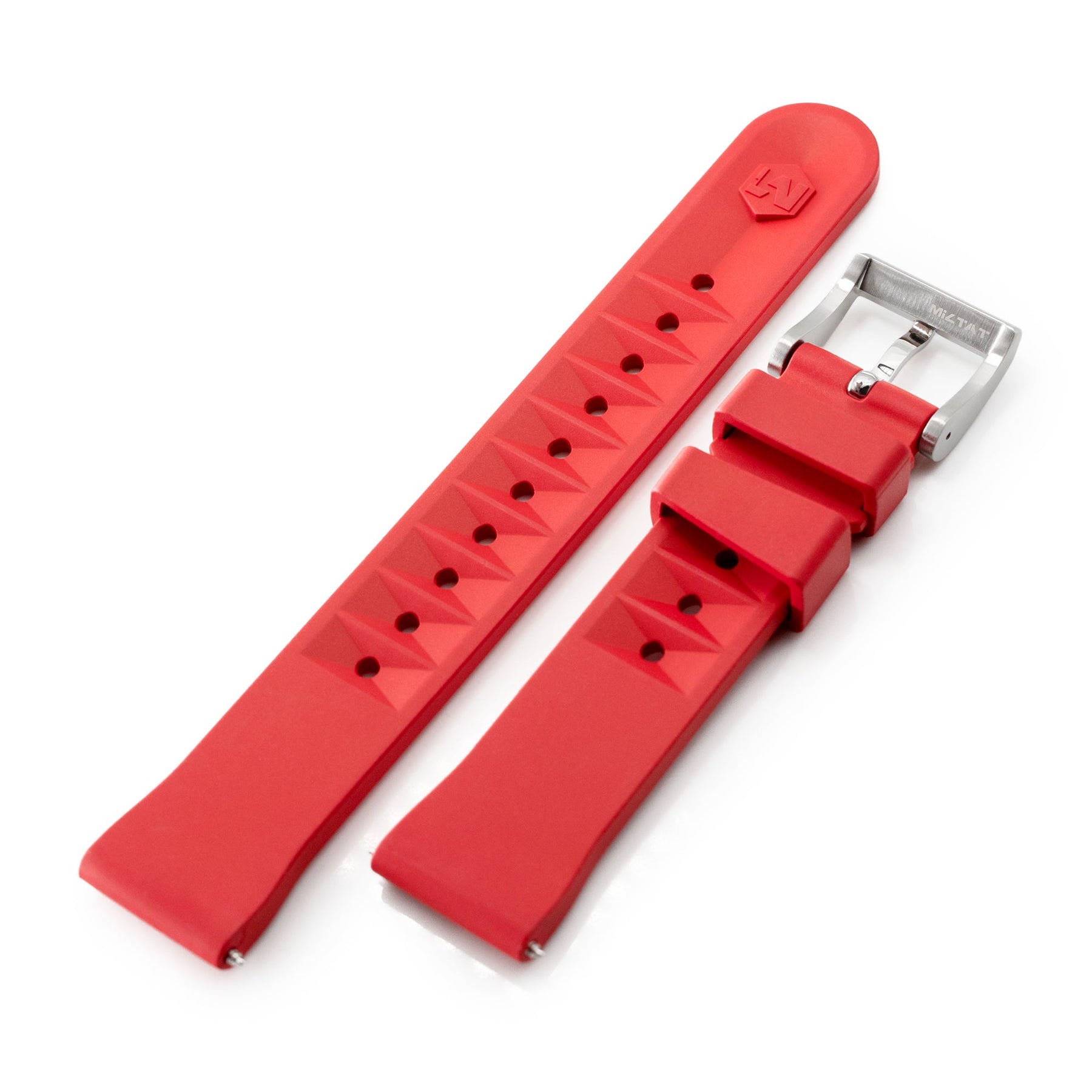 Waffle Watch Band 20mm 22mm Chaffle FKM Rubber Strap | Strapcode