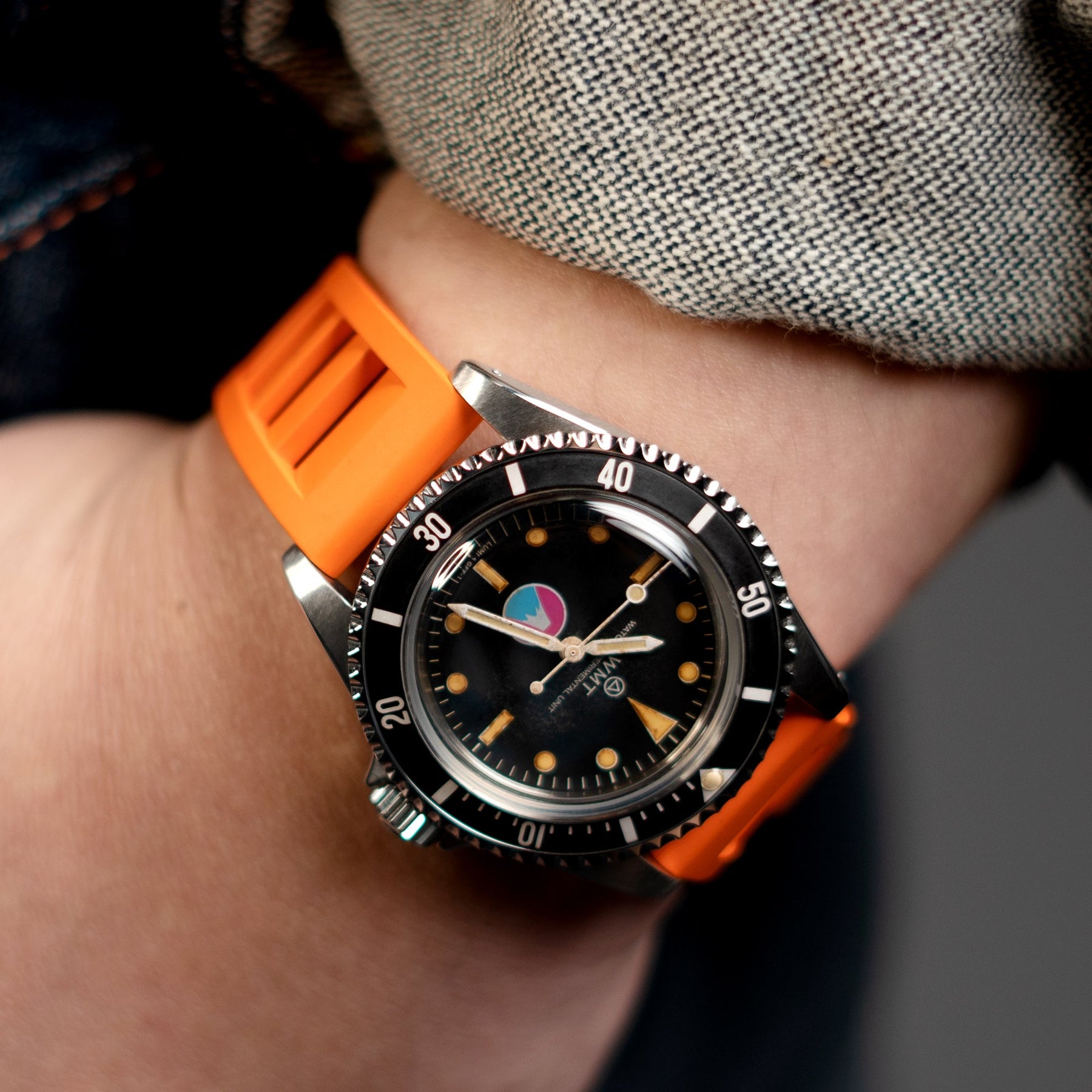 Orange RM Vented FKM Quick Release Rubber Strap 20mm | Strapcode