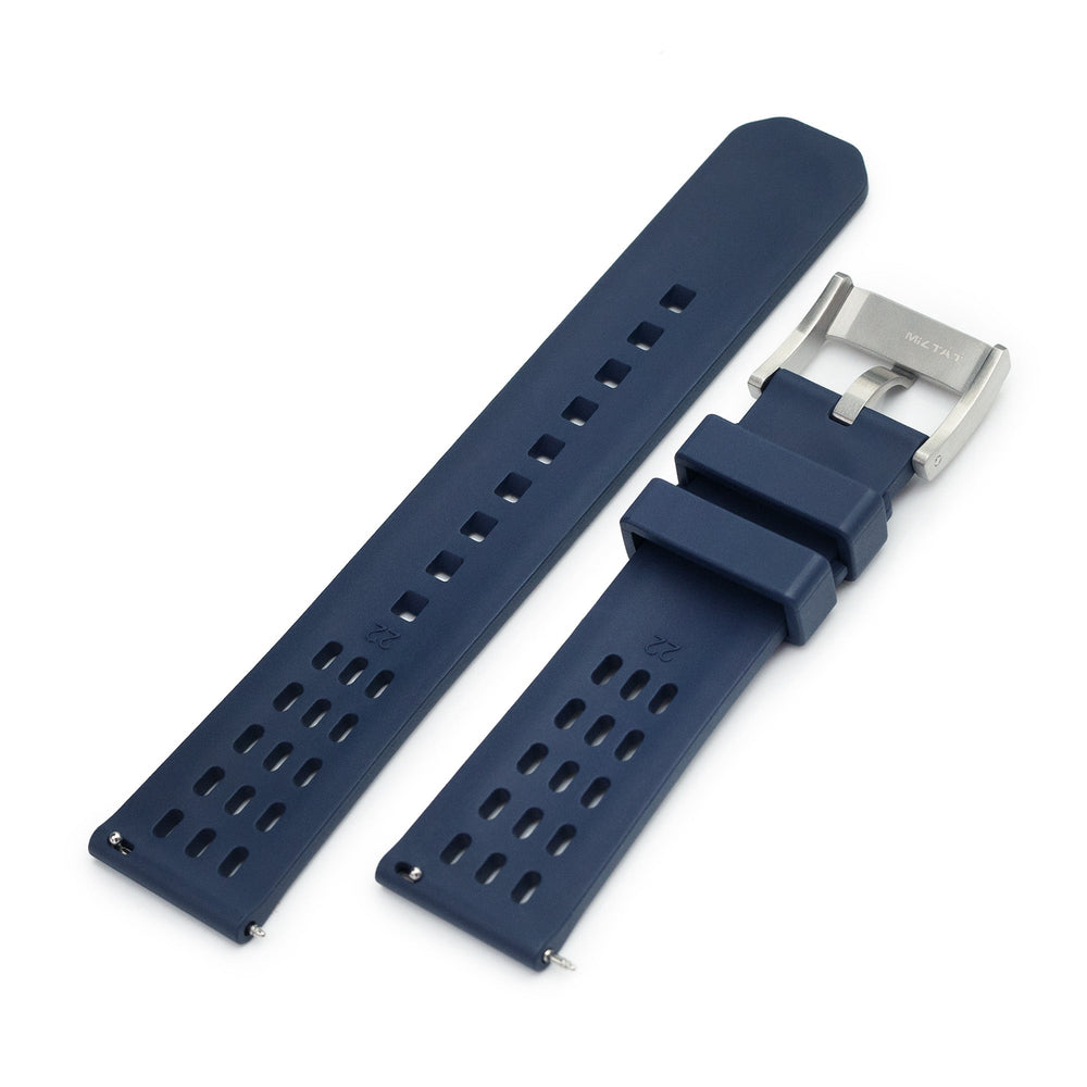 Ocellus Blue FKM Rubber Quick Release Watch Strap | Strapcode