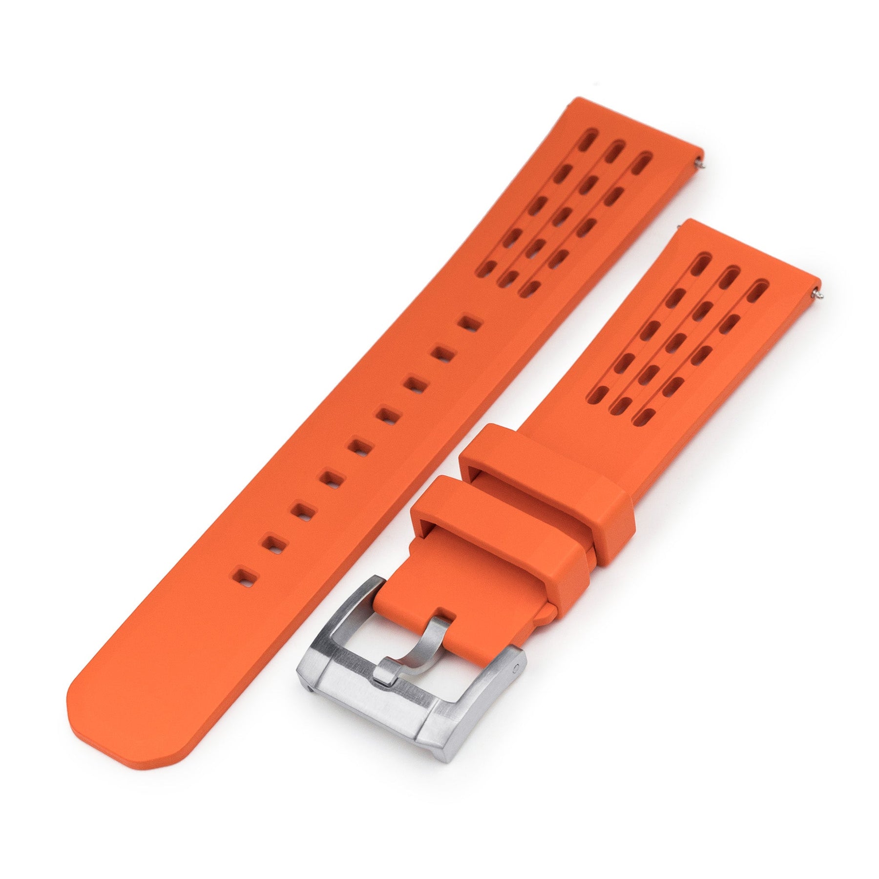 Ocellus Orange FKM Rubber Quick Release Watch Strap | Strapcode