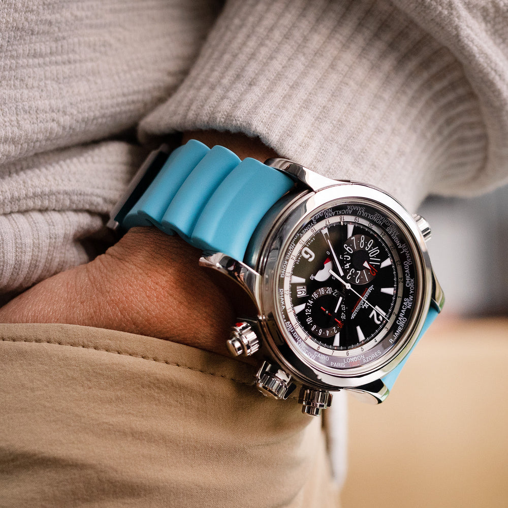 Semi-curved lug watch bands Croco grain watch straps | Strapcode