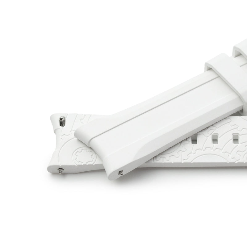 Semi-curved lug watch bands Croco grain watch straps | Strapcode