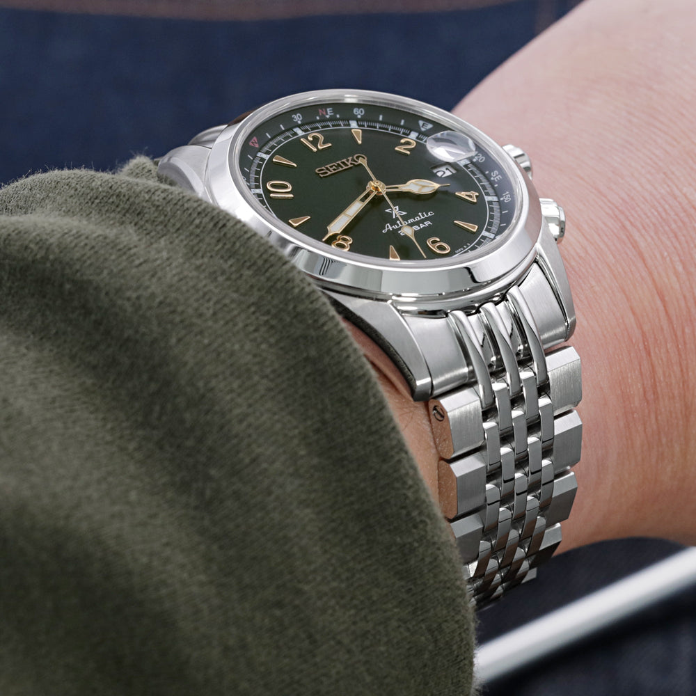 Seiko Alpinist SARB017 Curved End Asteroid Watch Bands | Strapcode