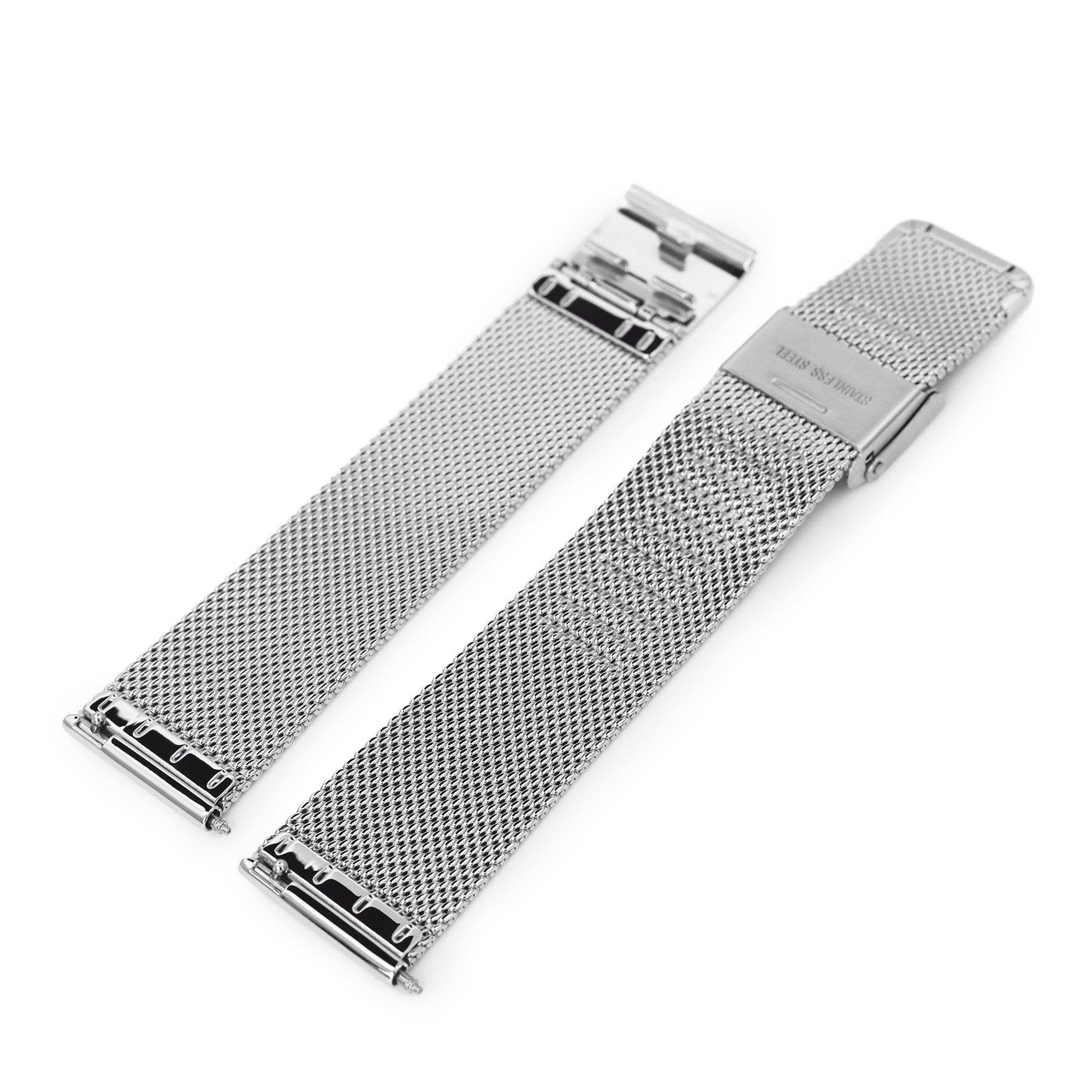 18mm 20mm 22mm Milanese Vintage Tapered Superfine Wire Mesh Band ...
