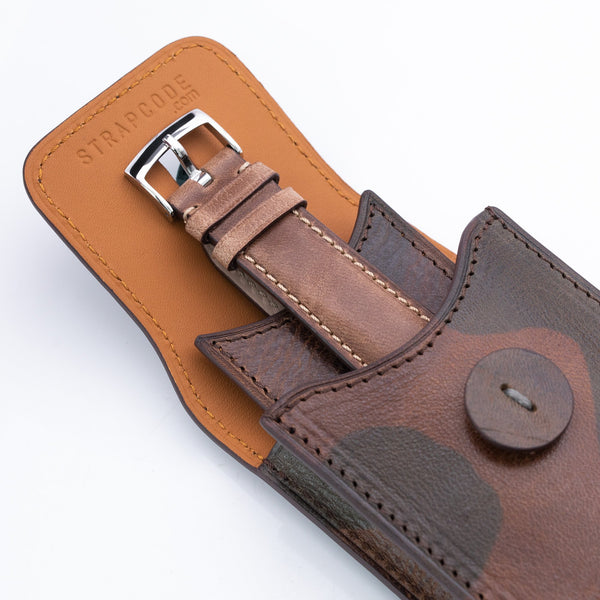 MT-3 Italian Leather Watch Pouch for Leather Watch Straps | Strapcode