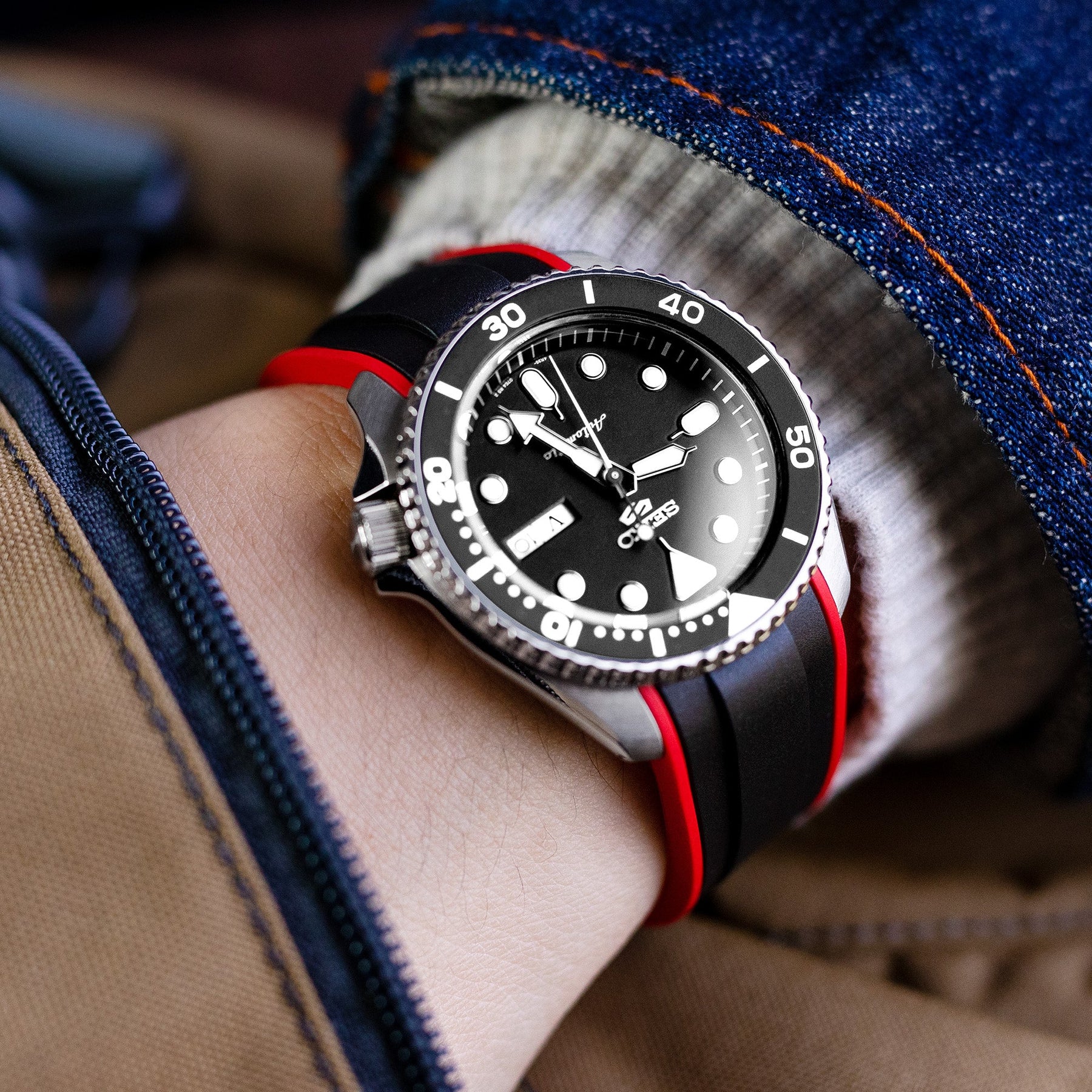 Seiko 5 Sports 5S, Fitted Curved Endlink Watch Bands | Strapcode