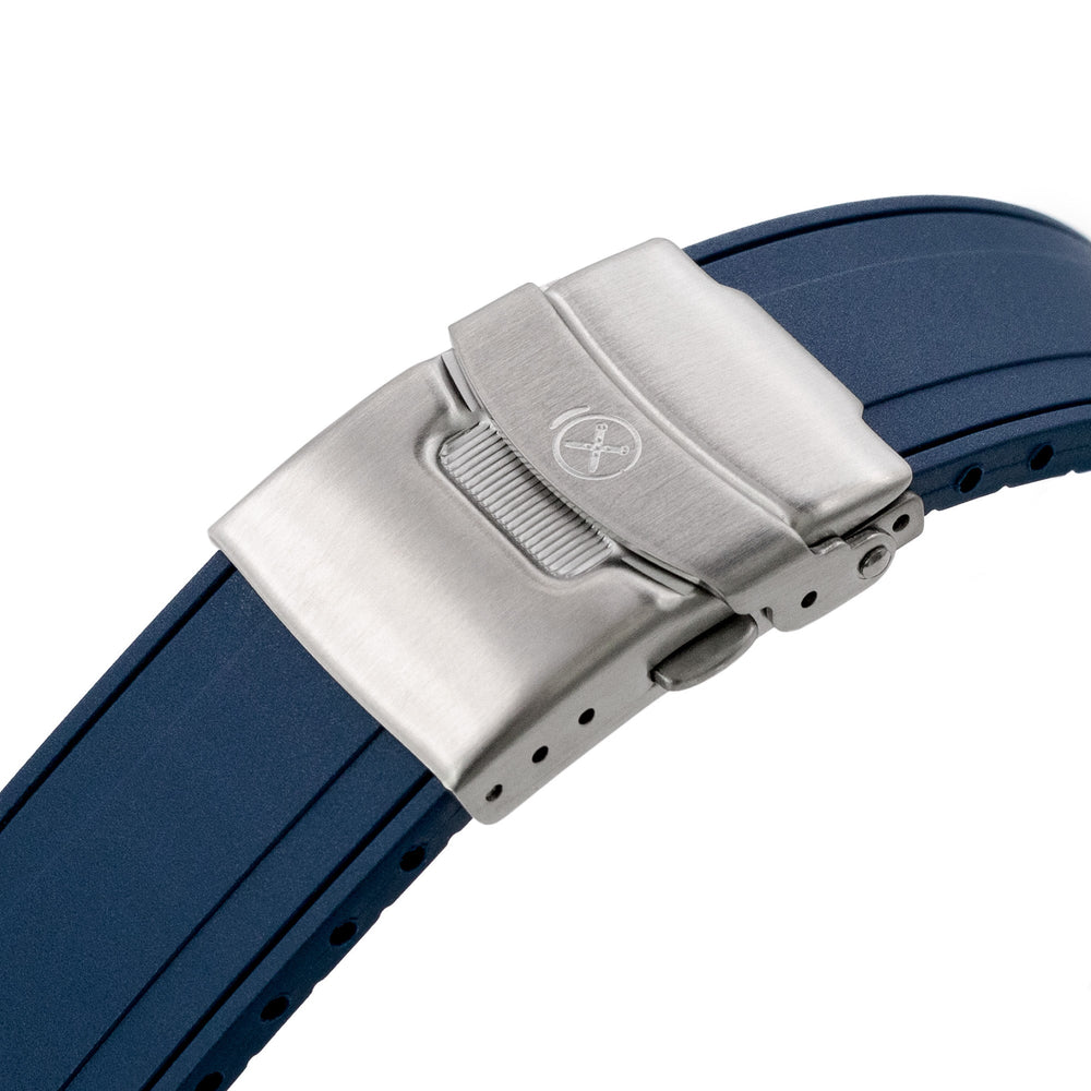 StrapXPro SX1A Rubber Watch Strap for Seiko SKX007, Blue| Strapcode